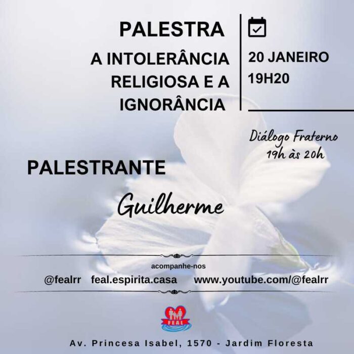 Palestra: A Intolerância Religiosa e a Ignorância » Fraternidade ...